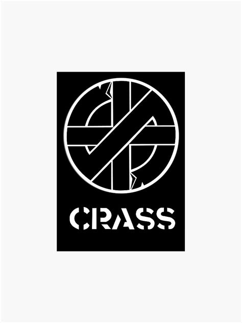 Crass Logo Sticker For Sale By 501lilspoon Redbubble