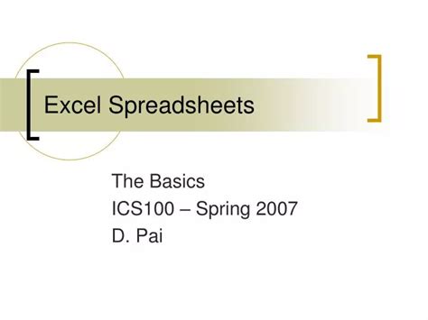 Ppt Excel Spreadsheets Powerpoint Presentation Free Download Id156198
