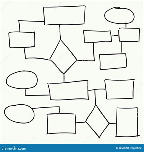 abstract flowchart vector design stock vector illustration of drawn
