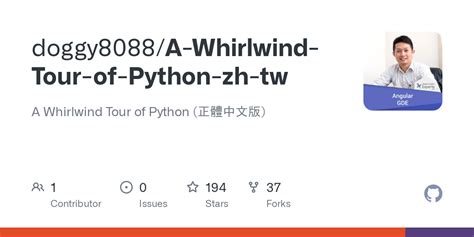 GitHub doggy A Whirlwind Tour of Python zh tw A Whirlwind Tour of Python 正體中文版