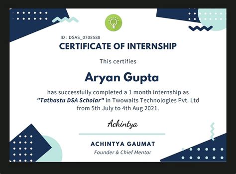 I Am Excited To Announce That I Got Intership Certificate After