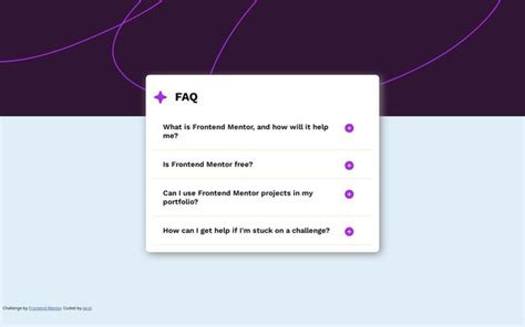 Frontend Mentor Responsive Faq Page Using Html Css And Javascript