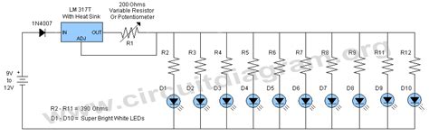 LED Dimmer Circuit Circuit Diagram