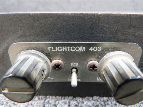403 flightcom intercom panel with connector large mount attached worn