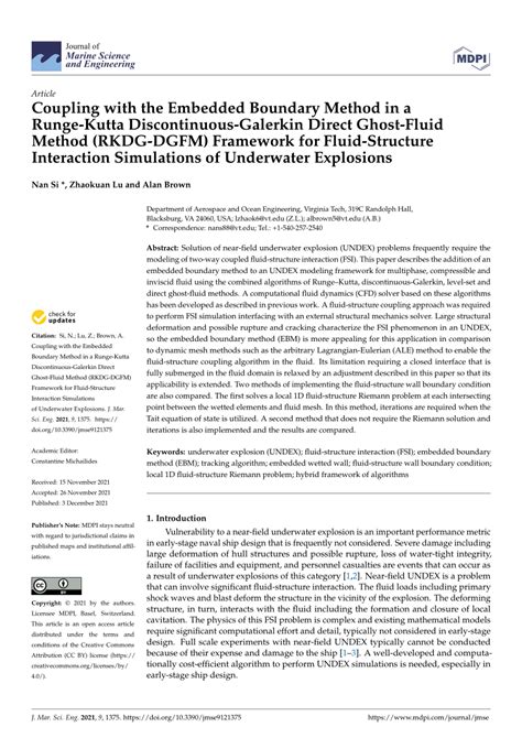 Pdf Coupling With The Embedded Boundary Method In A Runge Kutta