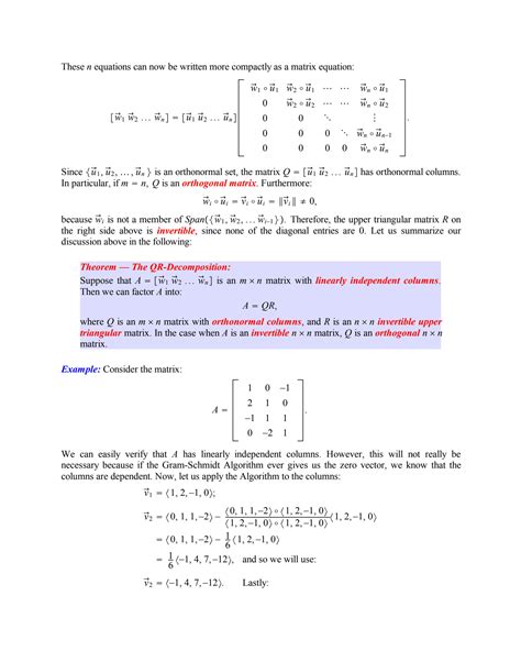 Solution The Qr Decomposition And Exercises Studypool