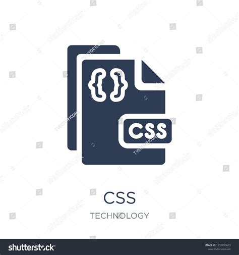 Css Icon Trendy Flat Vector Css Stock Vector Royalty Free 1210893673 Shutterstock