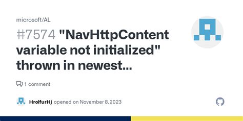 Navcontent Variable Not Initialized Thrown In Newest Business Central Release · Issue