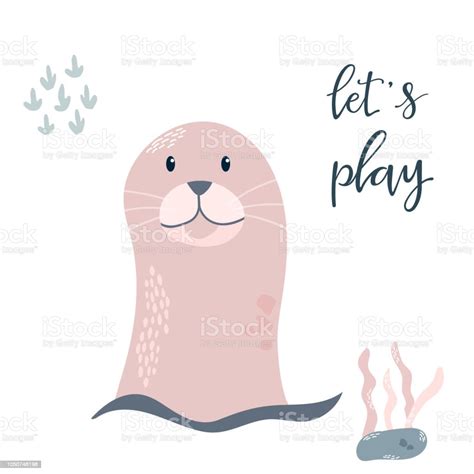 귀여운 도장 인쇄 아기 하자 창백한 포스터 카드 라벨 전단지 페이지 배너 아기 착용 보육에 대 한 손 그려진된 그래픽 스 칸디 나 비아 스타일입니다 벡터 일러스트 레이 션