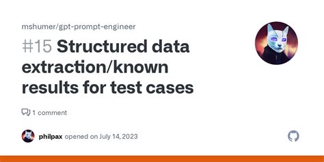 structured data extraction known results for test cases · issue 15