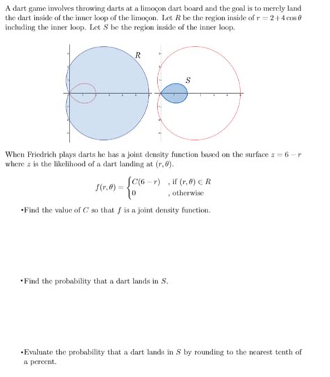 Solved A Dart Game Involves Throwing Darts At A Limoçon Dart
