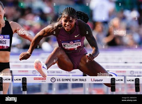 Tonea Marshall Wins A Heat Womens 100 Meter Hurdles During The U S