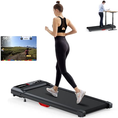 Walking Pad Treadmill Walking Pad With Incline Voice Controlled Smart Under Desk Treadmill