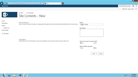 Sharepoint 2013 Create Survey Sharepoint Youtube