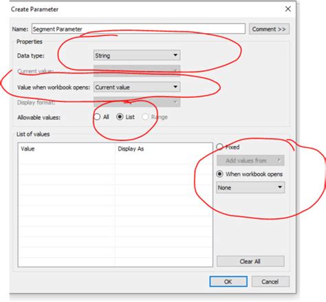 Calculated Field Not Appearing In When Workbook Opens Parameter Option