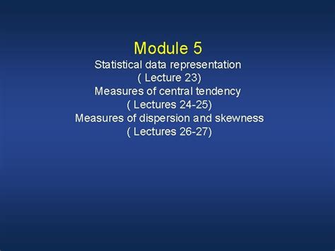 Business Mathematics Statistics Module 5 Statistical Data Representation
