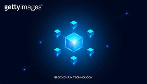 Abstract Blockchain Technology Cryptocurrency And Fintech Square Cube Crypto Operations Connect