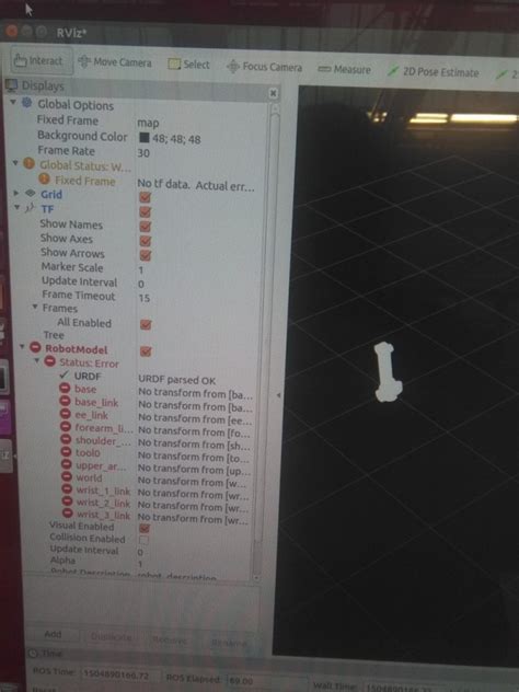 second rviz instance doesn t show robot model from ros master