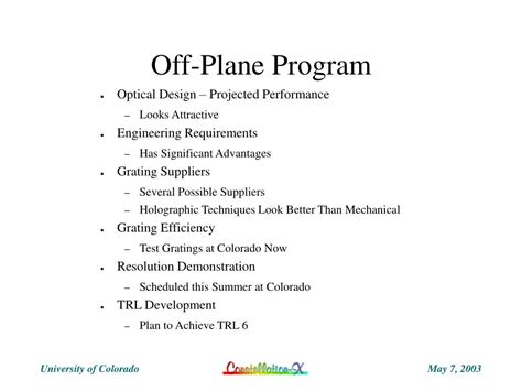 Ppt The Off Plane Option For The Reflection Grating Spectrometer Powerpoint Presentation Id