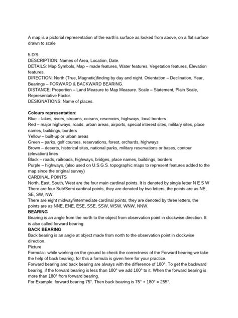 Mapping Notes Pdf Map Angle