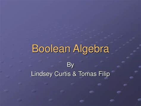 PPT Boolean Algebra PowerPoint Presentation Free Download ID