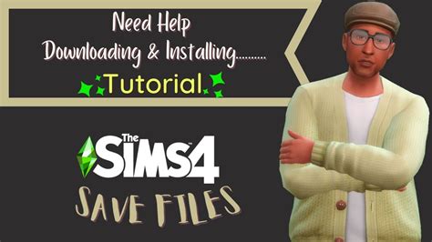how to download and install sims 4 save files youtube