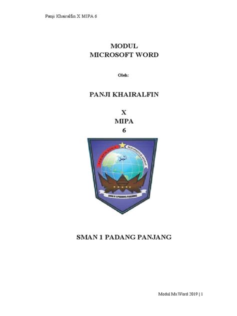 Modul Ms Word Pdf