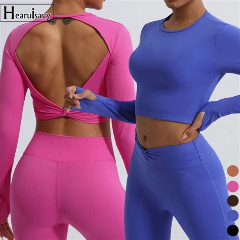 HEARUISAVY Spring Naked Feeling Beautiful Back Sports Yoga Crop Top Gym