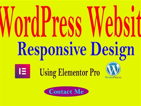 Responsive Wordpress Website Using Elementor Pro Upwork