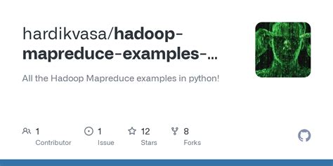 Github Hardikvasahadoop Mapreduce Examples Python All The Hadoop
