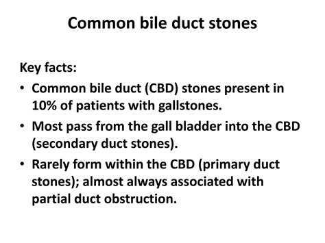 Management Of Common Bile Duct Stones Pptx