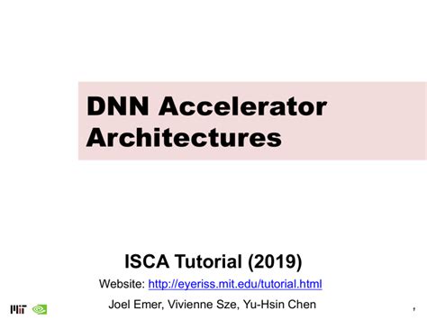 Dnn Accelerator Architectures Isca Tutorial