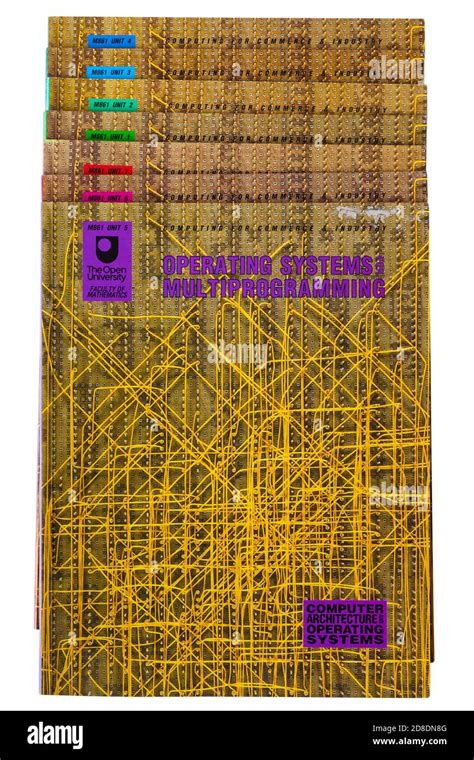 Computer Architecture And Operating Systems Books From The Open University Set On White Background
