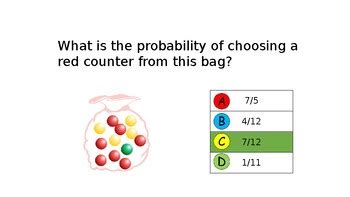 Probability Quiz By Maths Full Lessons TPT