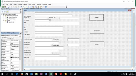 cara membuat form entri data dengan menggunakan fungsi macros dalam ms