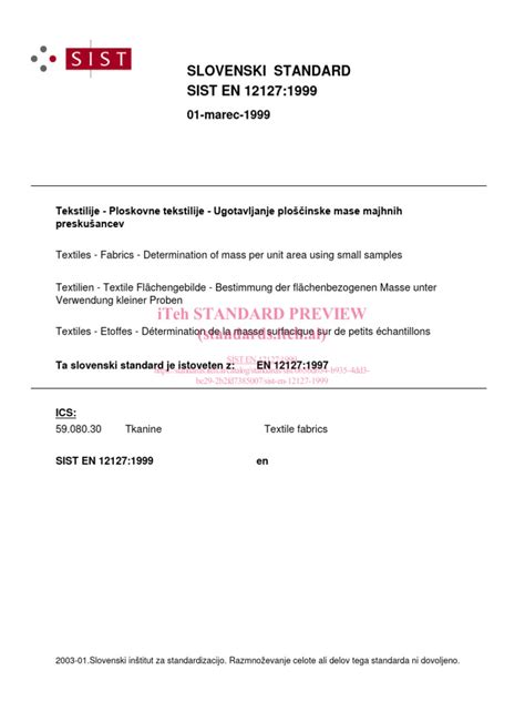 Sist en 12127 1999 | PDF