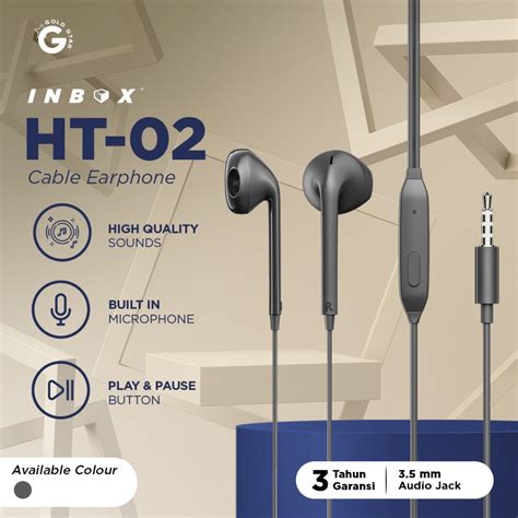 Jual Inbox Ht Headset Super Bass Earphone Dengan Mic Untuk Telepon Shopee Indonesia