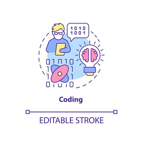 Coding Concept Icon Stock Vector Illustration Of Abstract 242479345