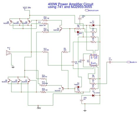 Tren Gaya Pcb Power Amplifier 400 Watt Skema Pcb