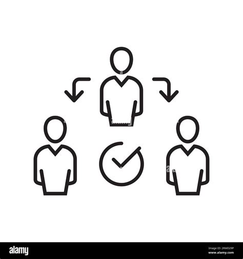 Assignment Delegate Delegating Distribution Business Line Icon