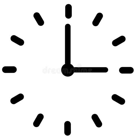 Simple Time Clock Analog Vector Icon Watch Symbol Stock Vector Illustration Of Speed