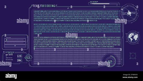 Design Of A Software Interface For Text Decoding Stock Vector Image