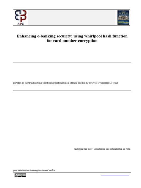 Enhancing E Banking Security Using Whirlpool Hash Function For Card