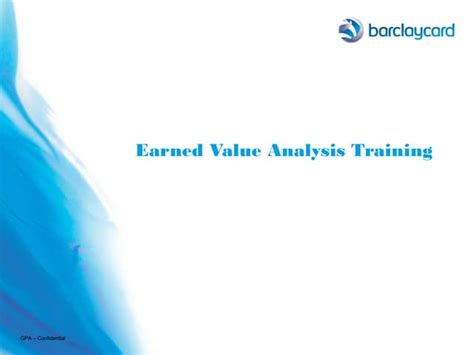 Earned Value Analysis Training Ppt