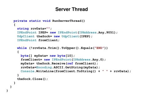 PPT UDP Client Server Network Communications With Socket Class PowerPoint Presentation ID