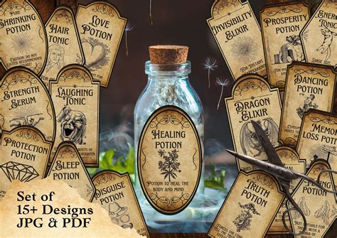 Printable Halloween Potion Labels ~ Blank Halloween Apothecary Labels