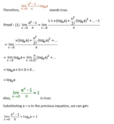 Limits For Trigonometric Exponential And Logarithmic Functions W3schools