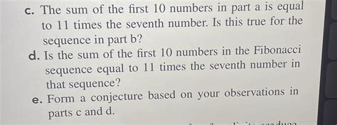 C ﻿the Sum Of The First 10 ﻿numbers In Part A Is