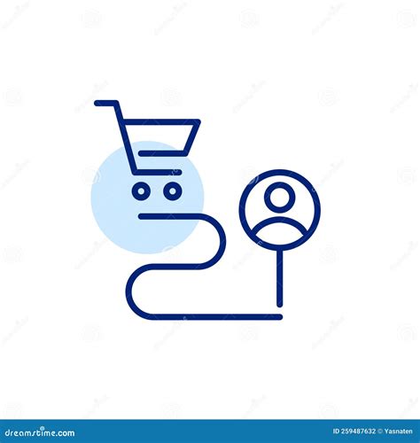 Online Shopping Delivery Tracking Pixel Perfect Editable Stroke Line Icon Stock Vector