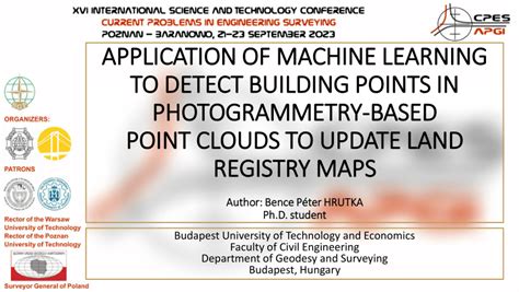Pdf Application Of Machine Learning To Detect Building Points In Photogrammetry Based Point